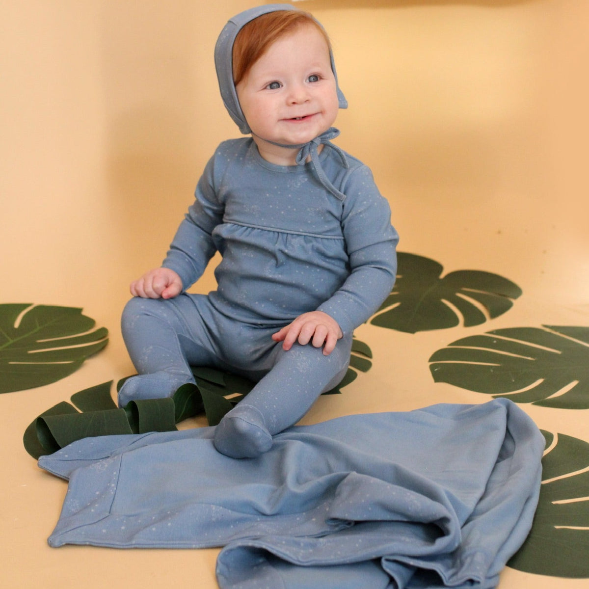 Bee & Dee Ashley Blue Bird Print Collection Layette Set – Belle Tete Baby